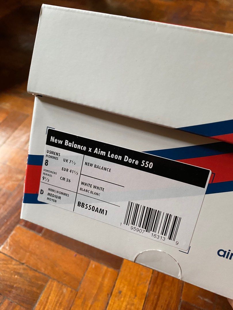 ALD / New Balance 550 White Leather, Men's Fashion, Footwear, Sneakers ...