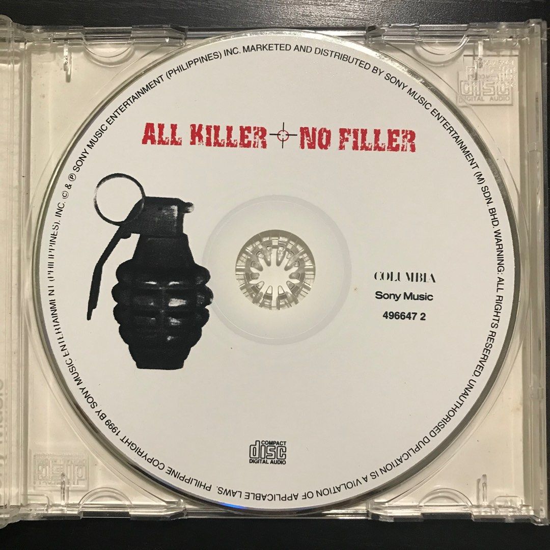 All Killer + No Filler CD, Hobbies & Toys, Music & Media, CDs & DVDs on Carousell