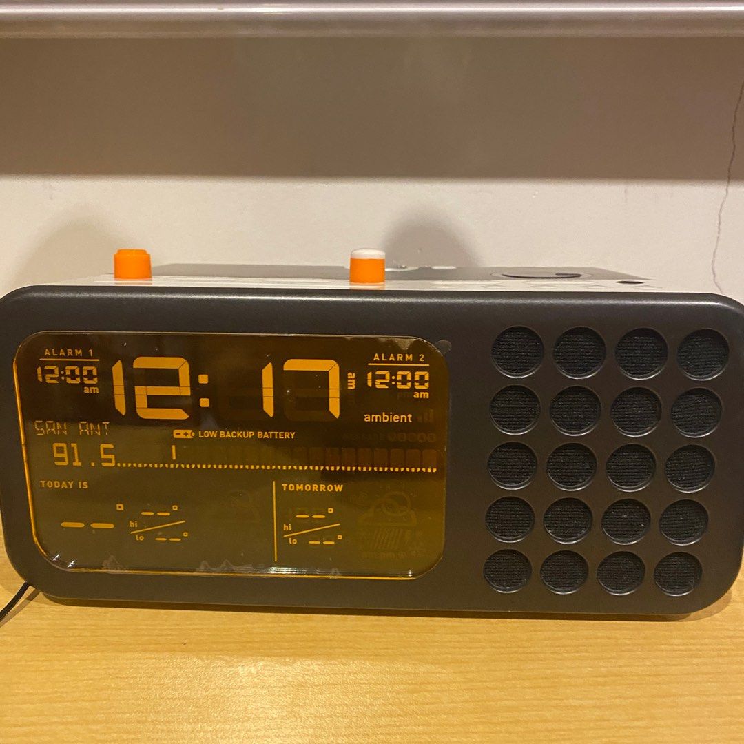 Ambient Mist Digital Alarm Clock Radio with Weather Forecast, Furniture ...