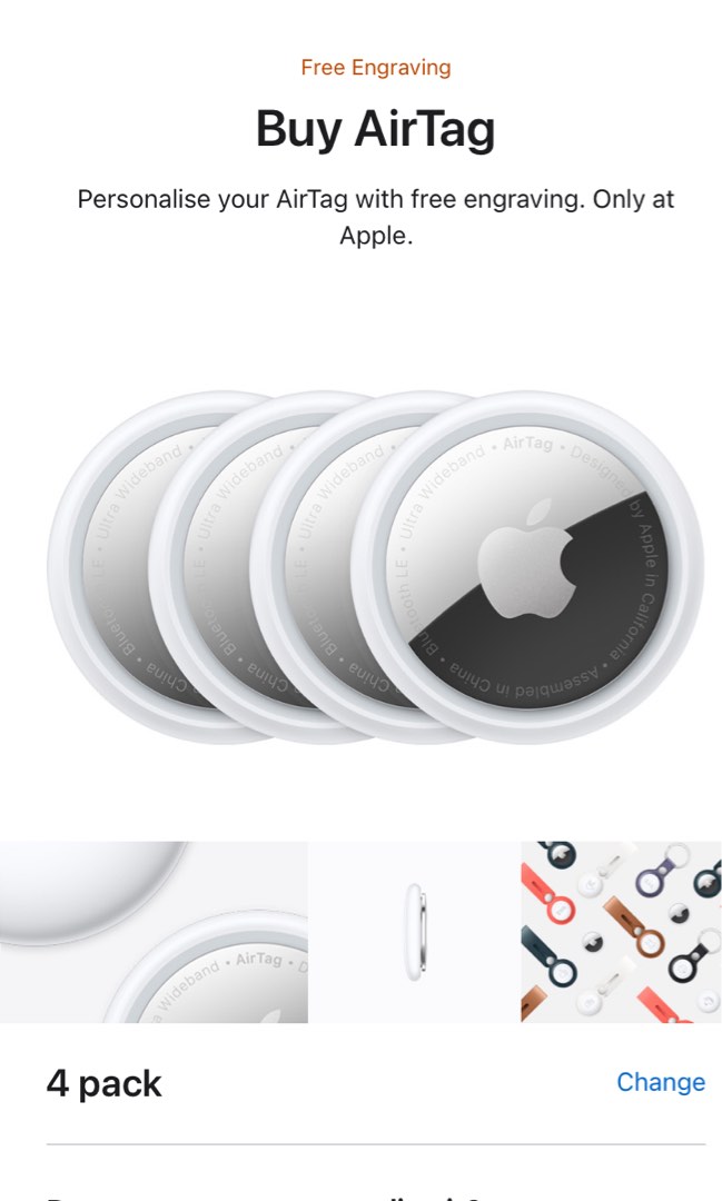 Apple AirTag + Engraving X 2, Computers & Tech, Parts & Accessories ...