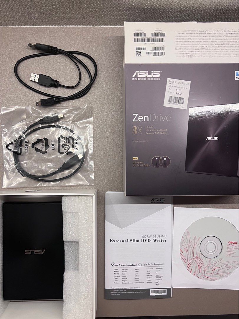 ASUS External 8X DVD Writer ( Zen Drive ), Computers & Tech, Parts ...