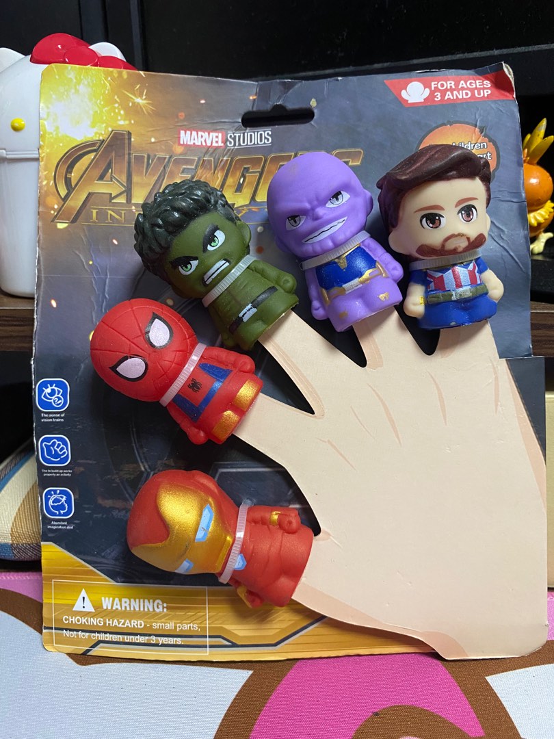 AVENGERS FINGER PUPPET, Hobbies & Toys, Toys & Games on Carousell