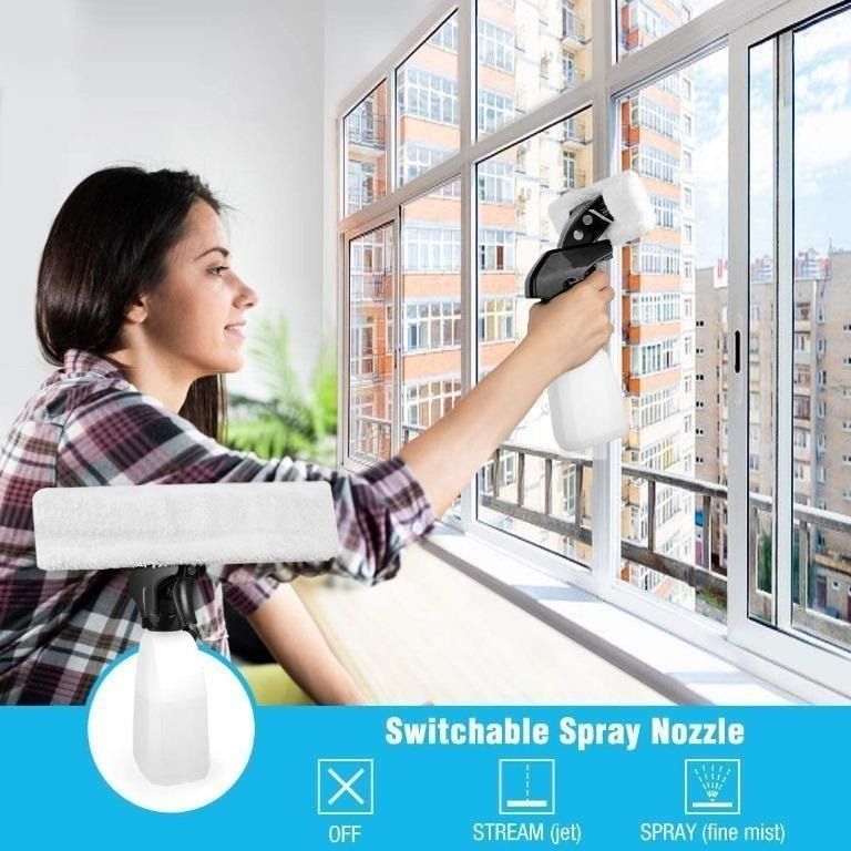 BEAUTURAL Rechargeable Window Vacuum Cleaner, Window Cleaning Set for ...