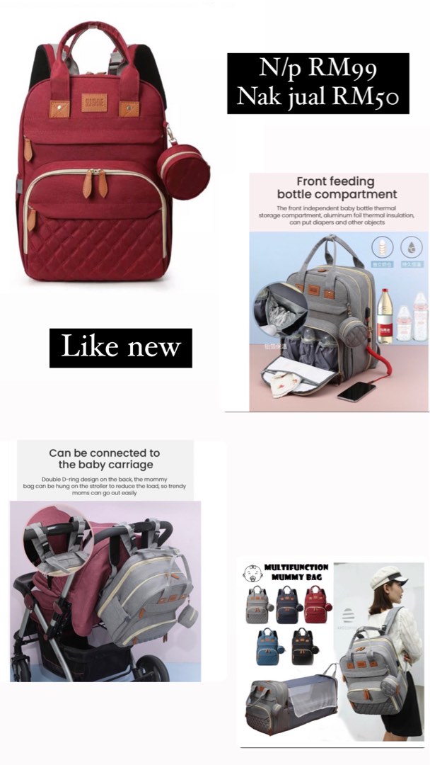 Beg baby, Babies & Kids, Going Out, Diaper Bags & Wetbags on Carousell