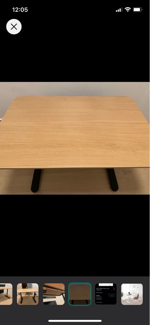 Bekant IKEA study table 120cm by 80cm, Furniture & Home Living ...