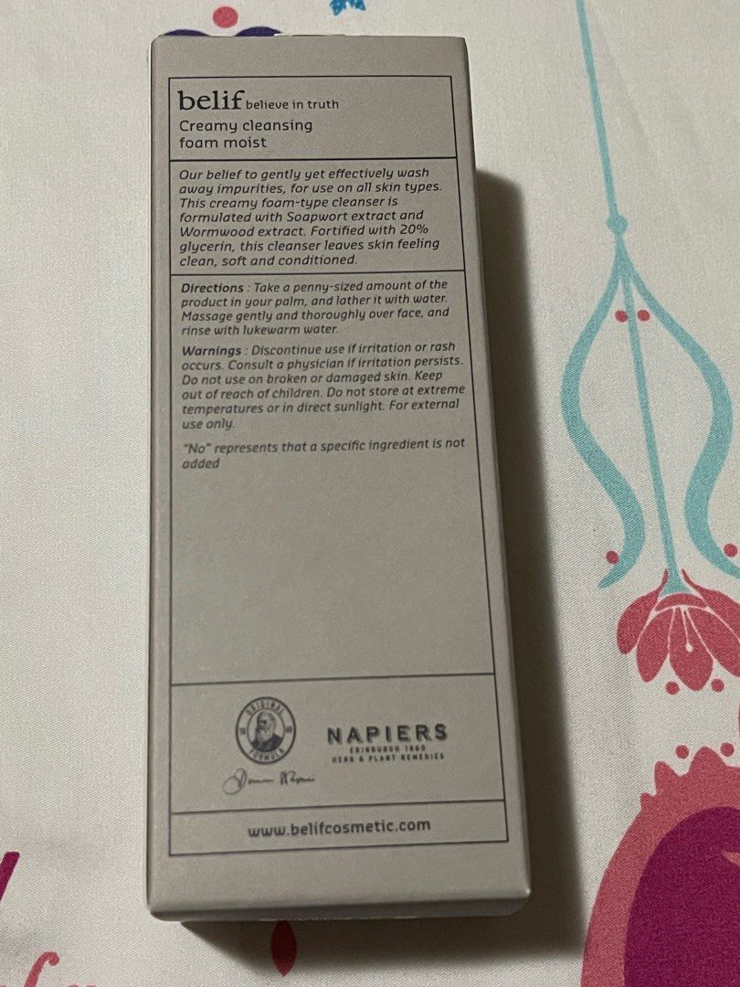 Belif cream cleansing foam moist, Beauty & Personal Care, Face, Face ...