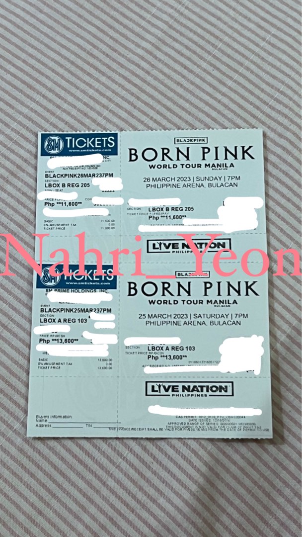 Blackpink born pink in Manila, Tickets & Vouchers, Event Tickets on ...