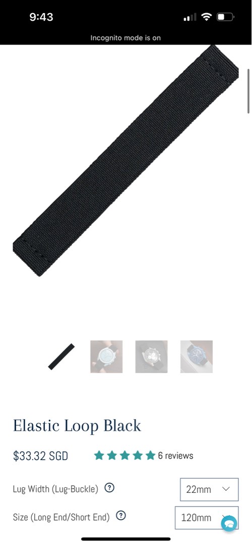 BNIB Delugs Elastic Loop (Black/22mm/120mm), Men's Fashion, Watches ...