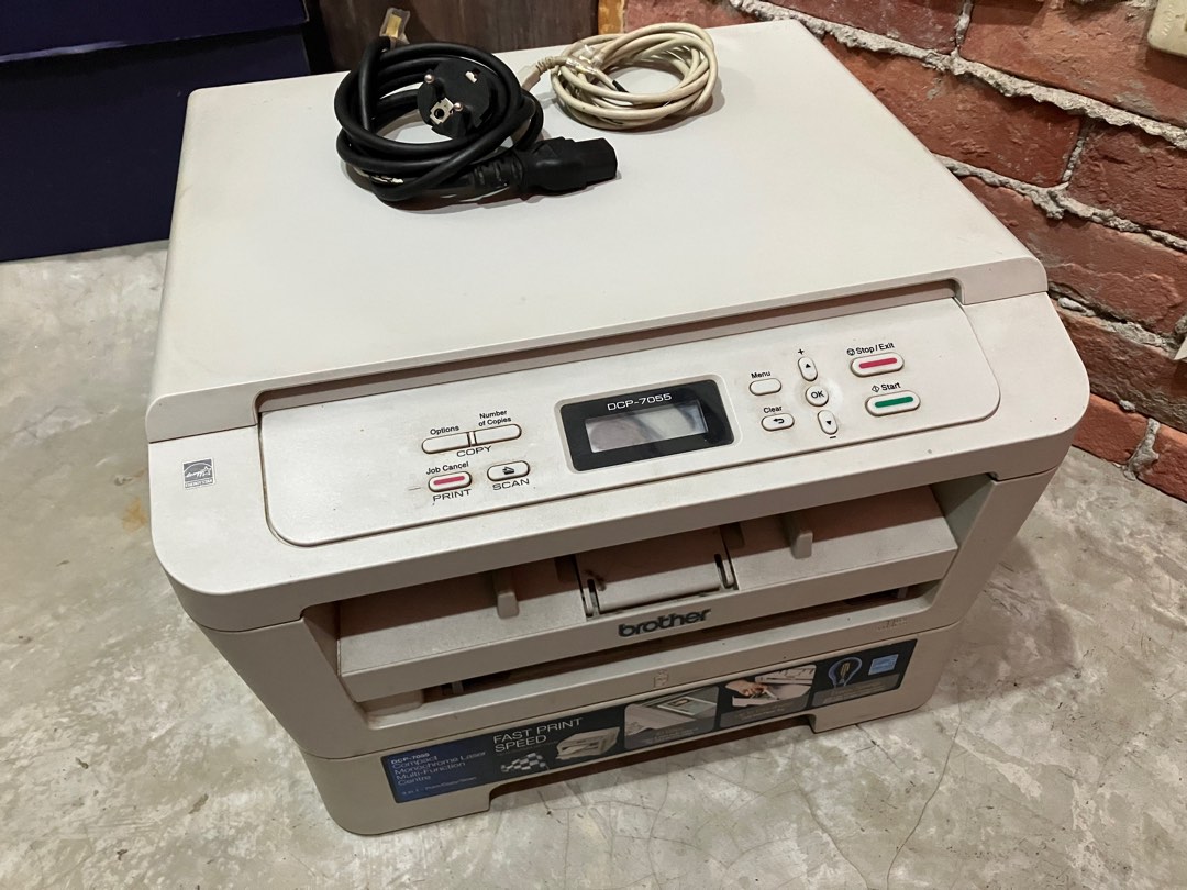 Brother DCP-7055 Print Scan Copy Mono Laser Printer, Computers & Tech ...