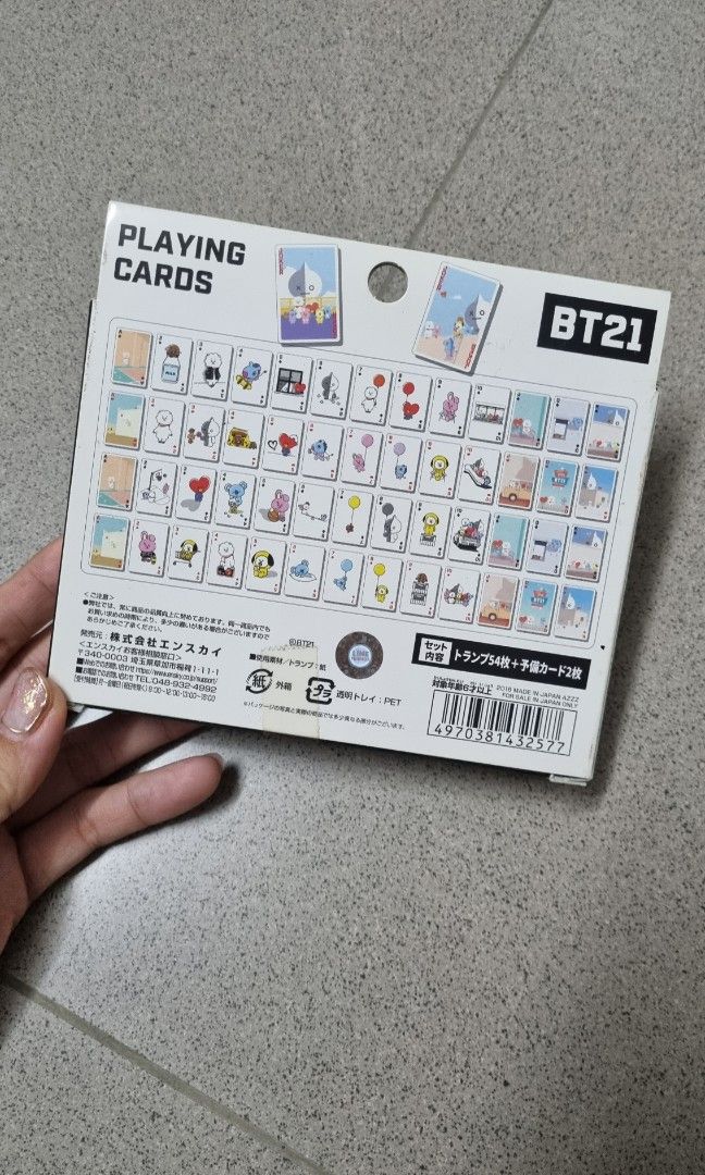 BT21 Playing Cards, Hobbies & Toys, Toys & Games on Carousell