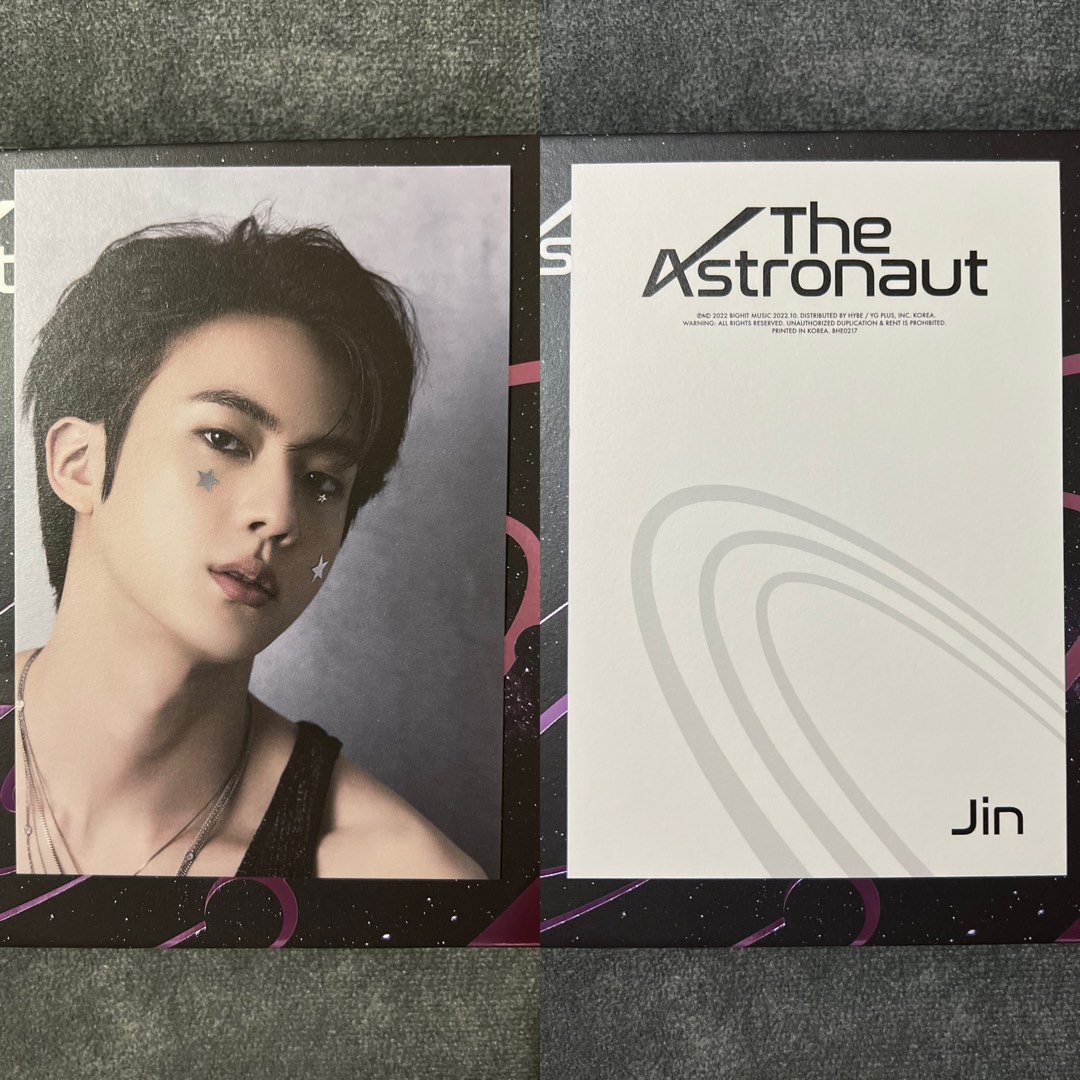 BTS Jin The Astronaut Album Postcard, Hobbies & Toys, Memorabilia & Collectibles, K-Wave on ...