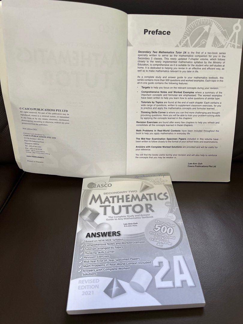 Casco Secondary Two Mathematics Tutor 2A Revised Ed 2021, Hobbies ...