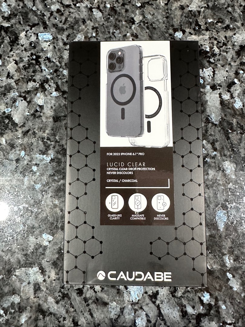 Caudabe IPhone 14 Pro (Black MagSafe) Lucid Clear case, Mobile Phones ...