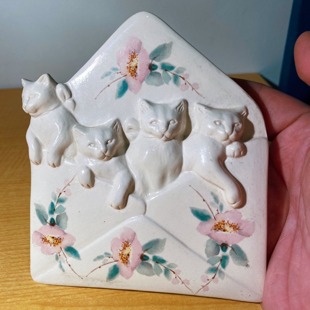 Ceramic cats inside envelope decor, Hobbies & Toys, Memorabilia ...