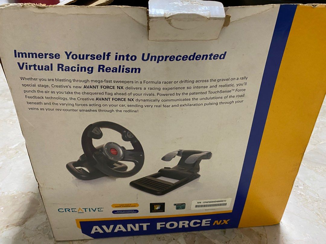 Creative Avant Force NX Racing Wheel, Video Gaming, Gaming Accessories ...