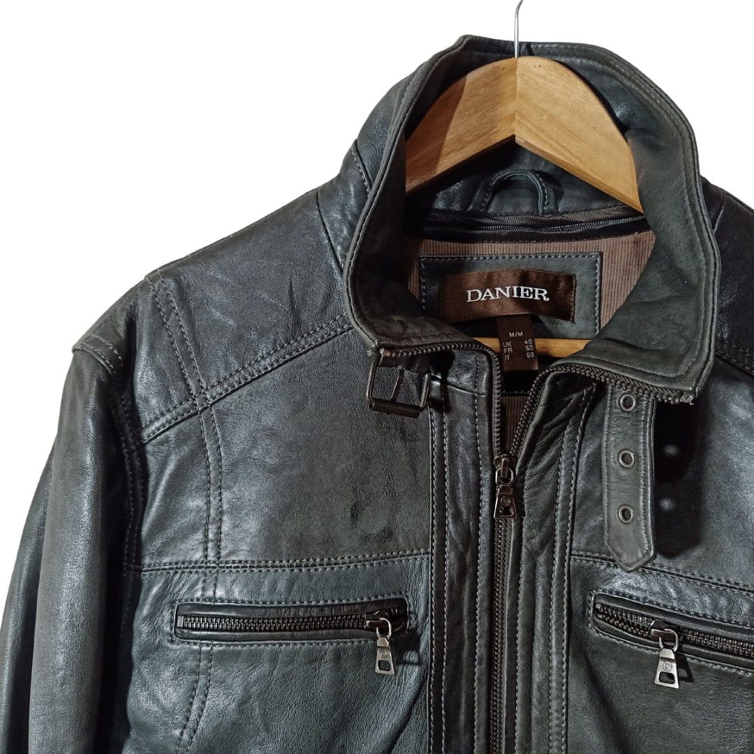Danier Leather Jacket (Olive Green) - 27 L 20 W, Men's Fashion, Coats ...