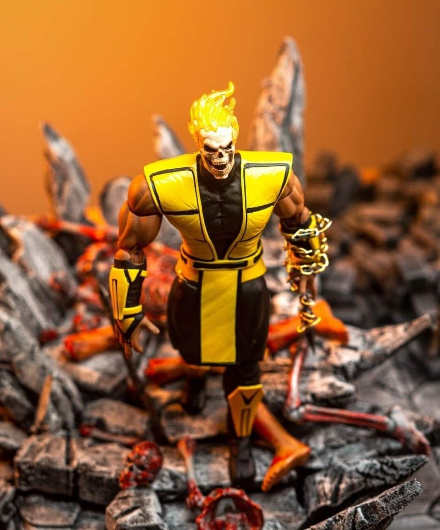 Diorama Base Stone Crush Ruins Mortal Kombat X-men Mafex Marvel Legends ...