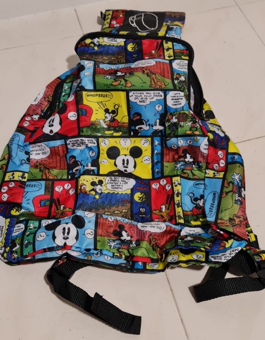 DISNEY MICKEY MOUSE FOLDABLE BACKPACK, Women's Fashion, Bags & Wallets ...