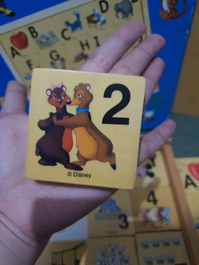 Disney's World of English Wooden ABC and Number Blocks, Hobbies & Toys ...