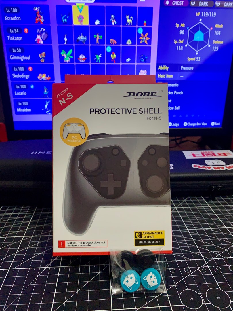 DOBE NINTENDO SWITCH PRO CONTROLLER TRANSPARENT COVER, Video Gaming ...