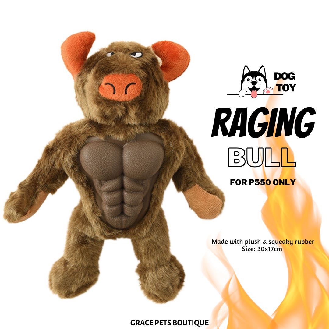 Dog Toy Dog Chew Toy Bull Squeaky Plush Rubber Ape Gorilla, Pet ...