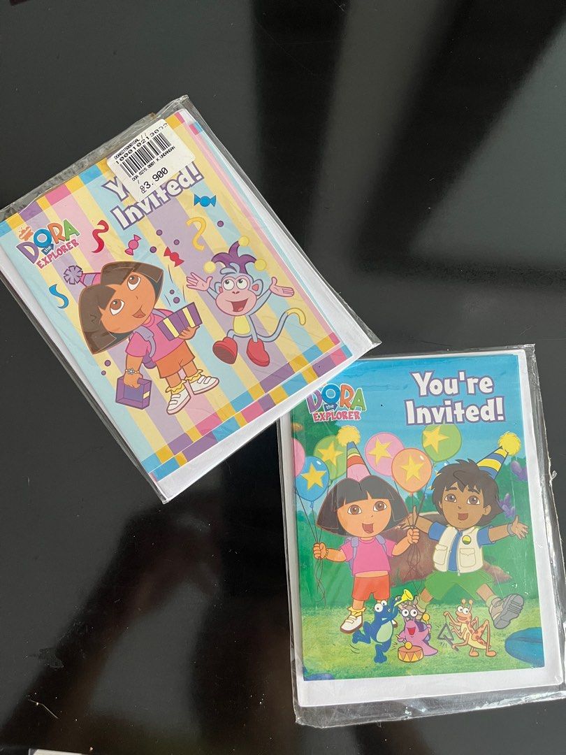 DORA THE EXPLORER invitation cards, Hobbies & Toys, Stationery & Craft, Craft Supplies & Tools ...