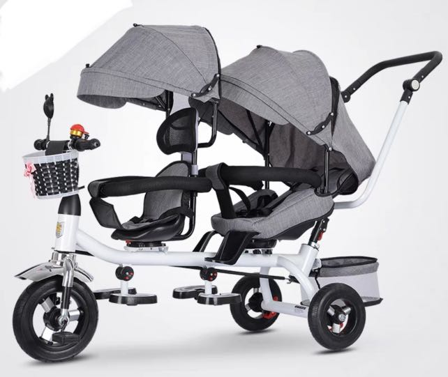 Double Seat Tricycle laying down, Babies & Kids, Going Out, Strollers ...