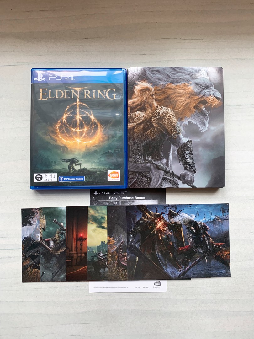 Elden Ring Ps4 with Steel book and postcards, Video Gaming, Video Games, PlayStation on Carousell
