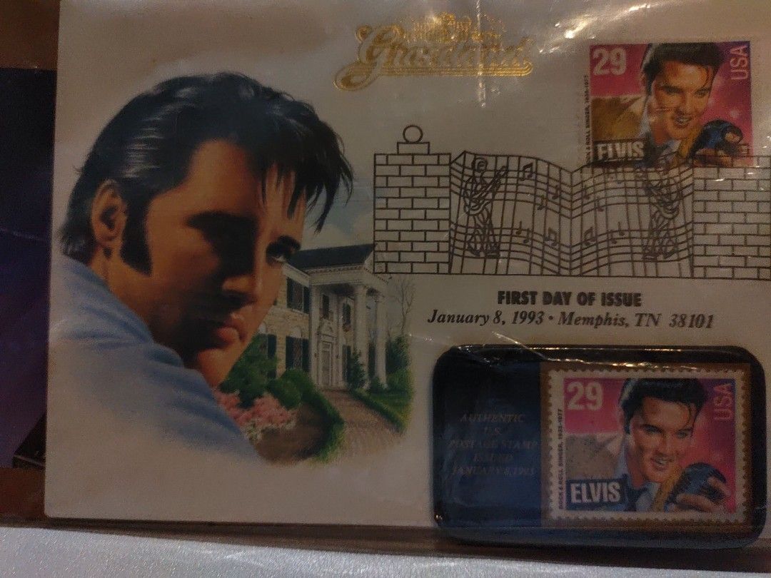 Elvis Presley Graceland First Day Cover Envelopes and Fridge Magnet, Hobbies & Toys, Memorabilia ...