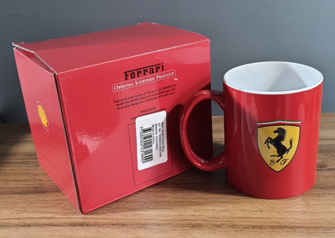 FERRARI Shell OFFICIAL LICENSED mug, Furniture & Home Living ...
