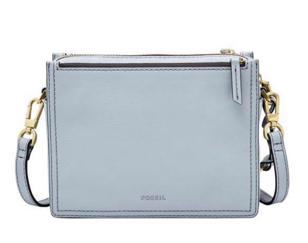 FOSSIL - Periwinkle blue campbell crossbody sling bag, Women's Fashion ...