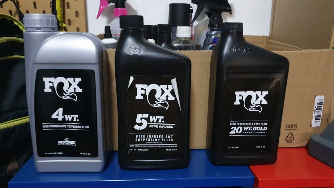 Fox 4wt Suspension fluid / 5wt ptfe infused/ fox 20 wt gold / fox float fluid, Sports Equipment ...
