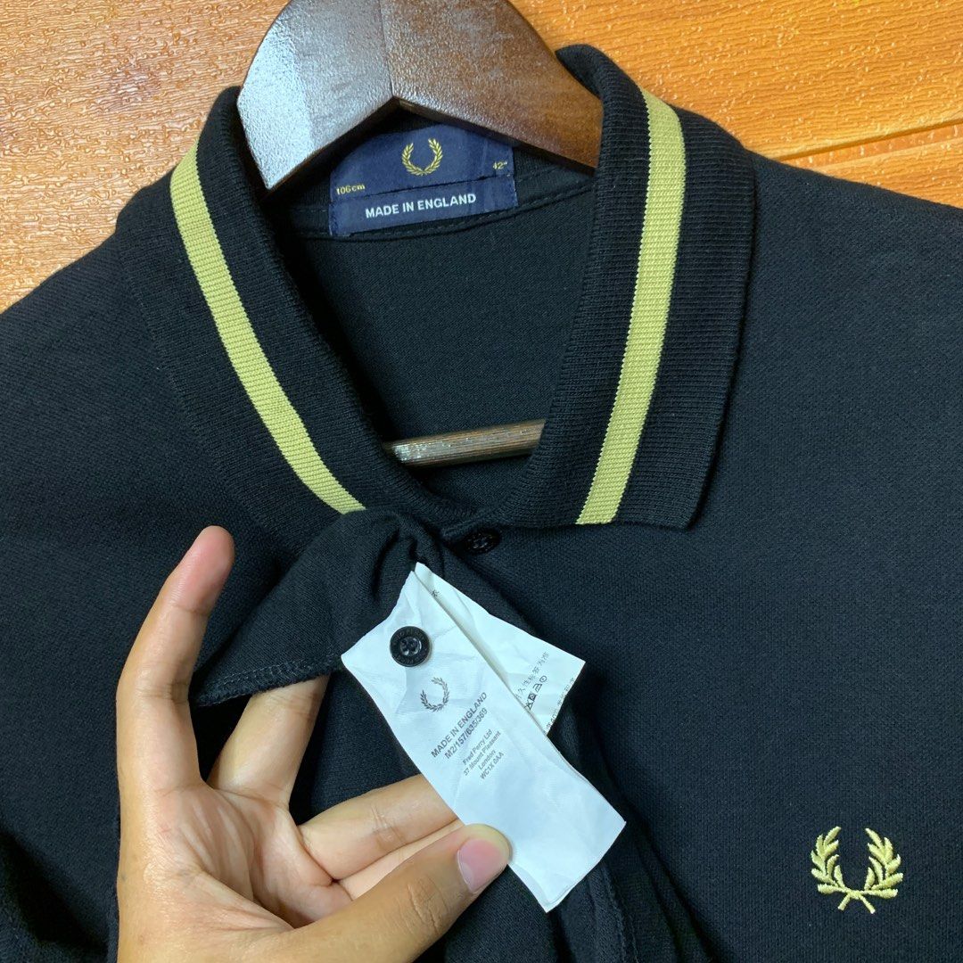 Fred Perry M2 Black Polo shirt Made in England, Men's Fashion, Tops ...