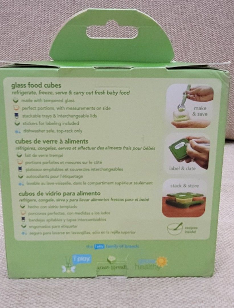 Glass, Baby, Condiments Food Cubes, Babies & Kids, Nursing & Feeding ...