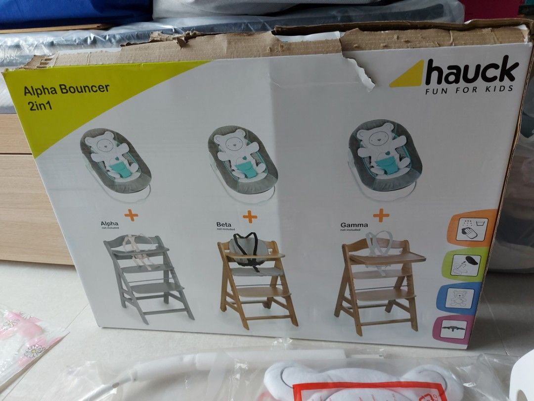 Hauck Alpha Bouncer 2 in 1 搖椅, 兒童＆孕婦用品, 護理及餵哺, 護理及餵哺 - 嬰兒高腳椅 - Carousell