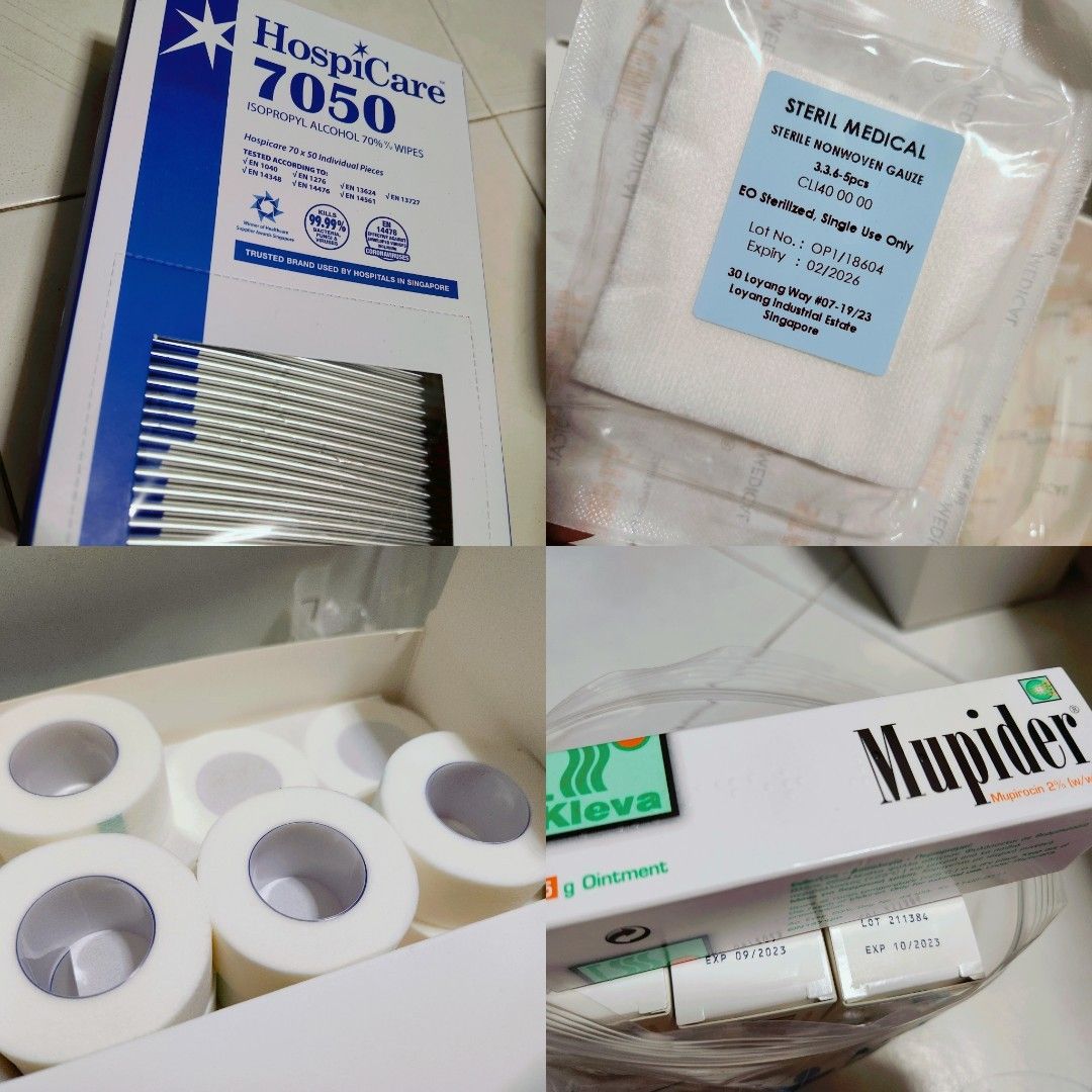 Alcohol Wipe,Sterile Non Woven Gauze, Surgical Tape, Mupirocin Ointment ...