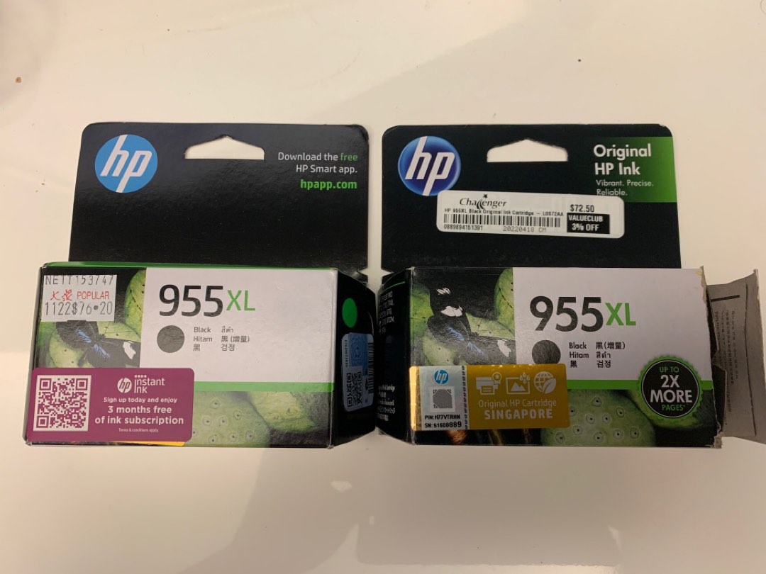 HP 955 XL Black Printer Ink, Computers & Tech, Printers, Scanners ...