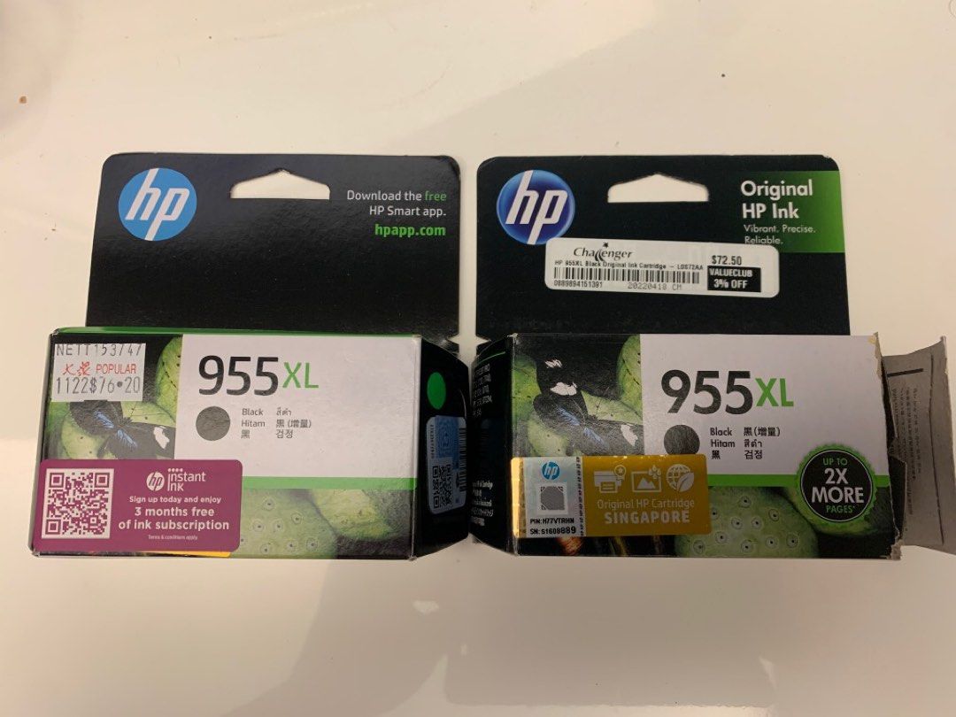HP 955 XL Black Printer Ink, Computers & Tech, Printers, Scanners ...