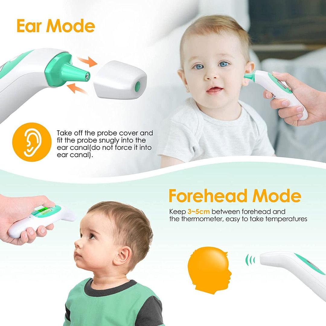 Infrared Digital Ear and Forehead Thermometer, KKmier Non Contact ...