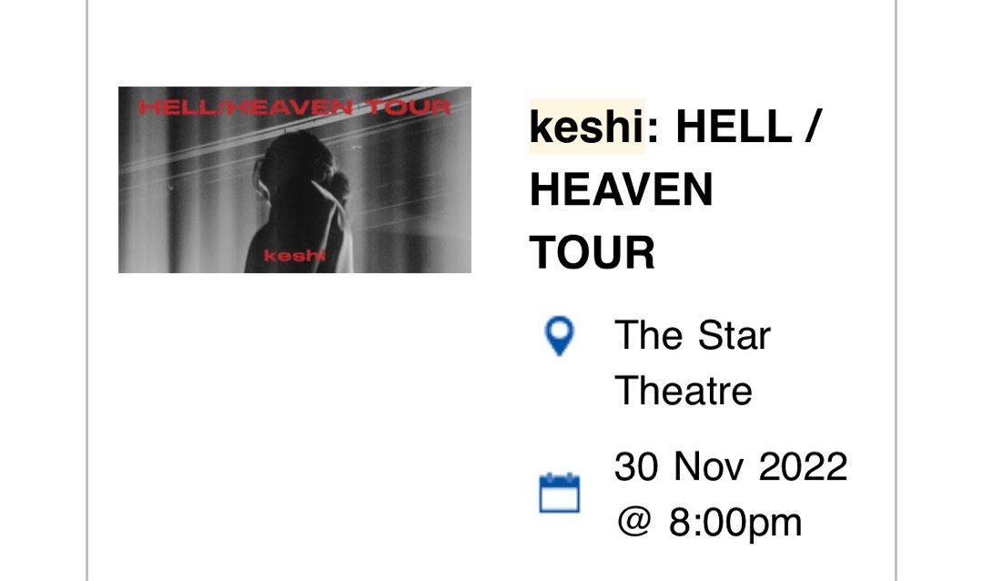 Keshi concert Ticket x 3, Tickets & Vouchers, Event Tickets on Carousell