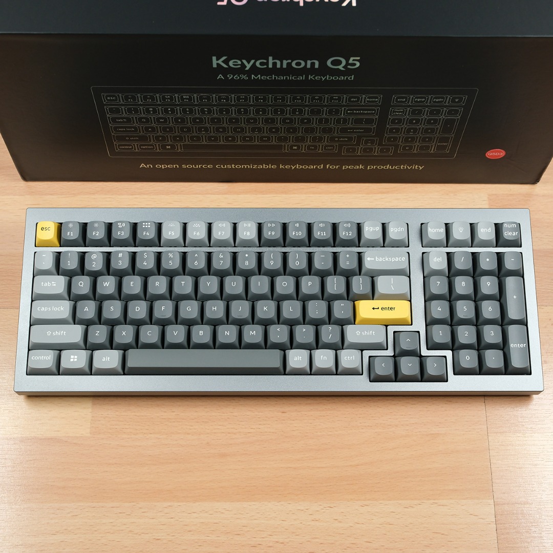 Keychron Q5 QMK Custom Wired Knobless 1800 Compact Mechanical Keyboard ...