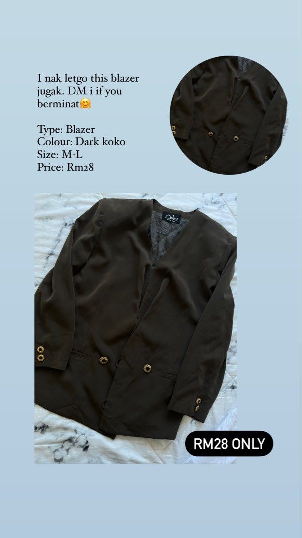 Koko Blazer (Like New), Women's Fashion, Coats, Jackets and Outerwear ...