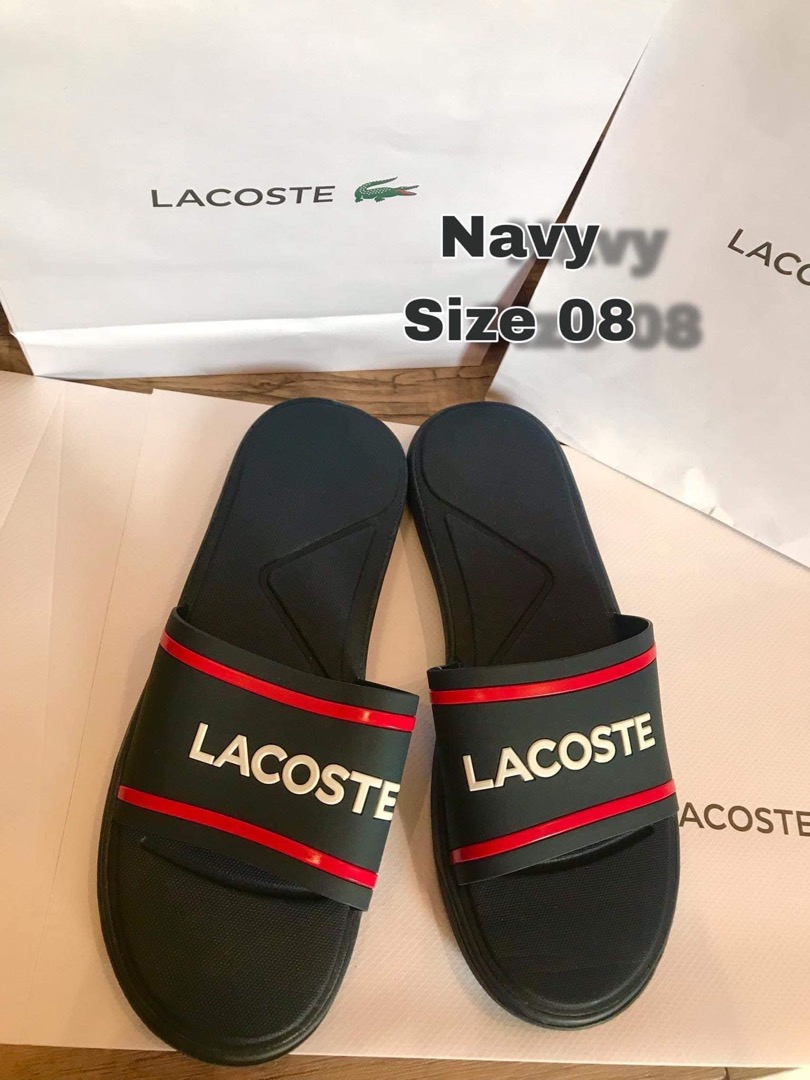 Lacoste slides, Men's Fashion, Footwear, Slippers & Slides on Carousell