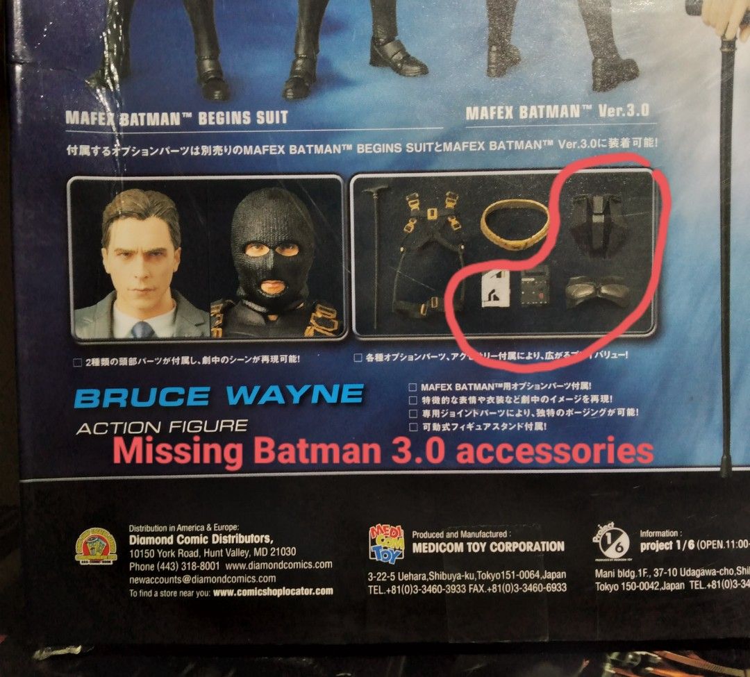 Mafex The Dark Knight Trilogy Bruce Wayne, Hobbies & Toys, Toys & Games ...