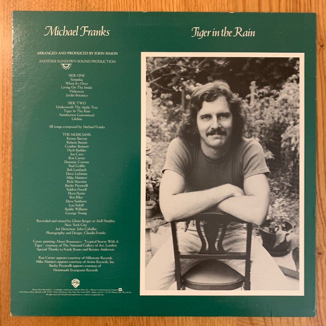 Michael Franks - Tiger in the Rain Vinyl (Smooth Jazz, US 1979 ...