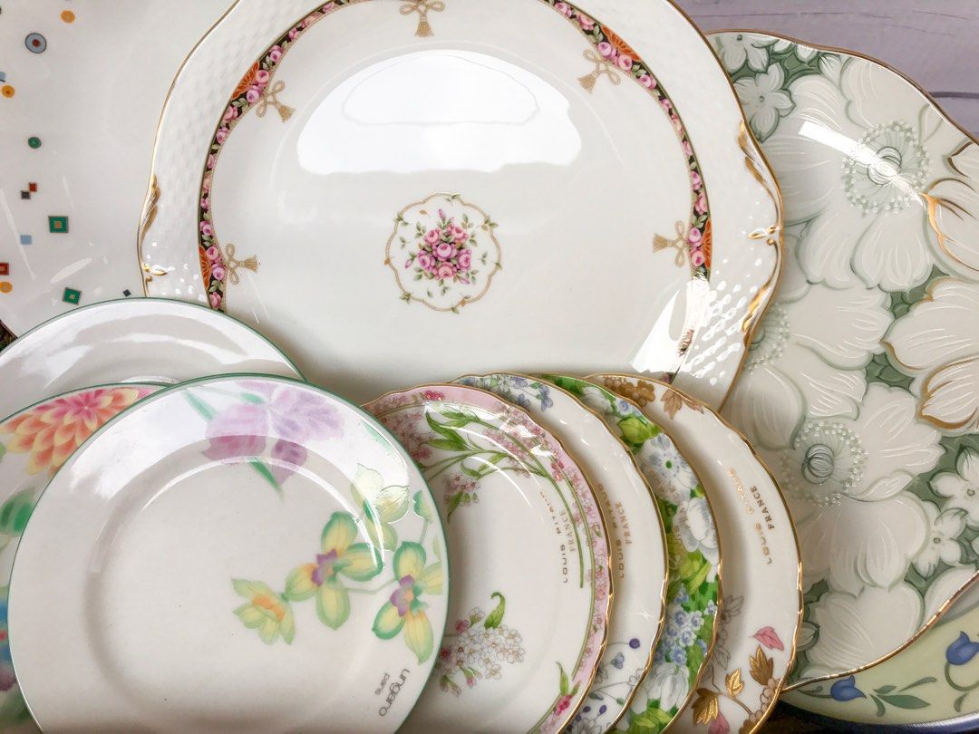 Mixed branded plates&cake plates, Furniture & Home Living, Kitchenware ...