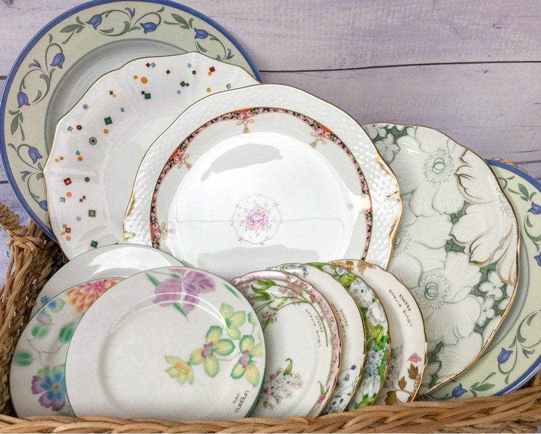 Mixed branded plates&cake plates, Furniture & Home Living, Kitchenware ...