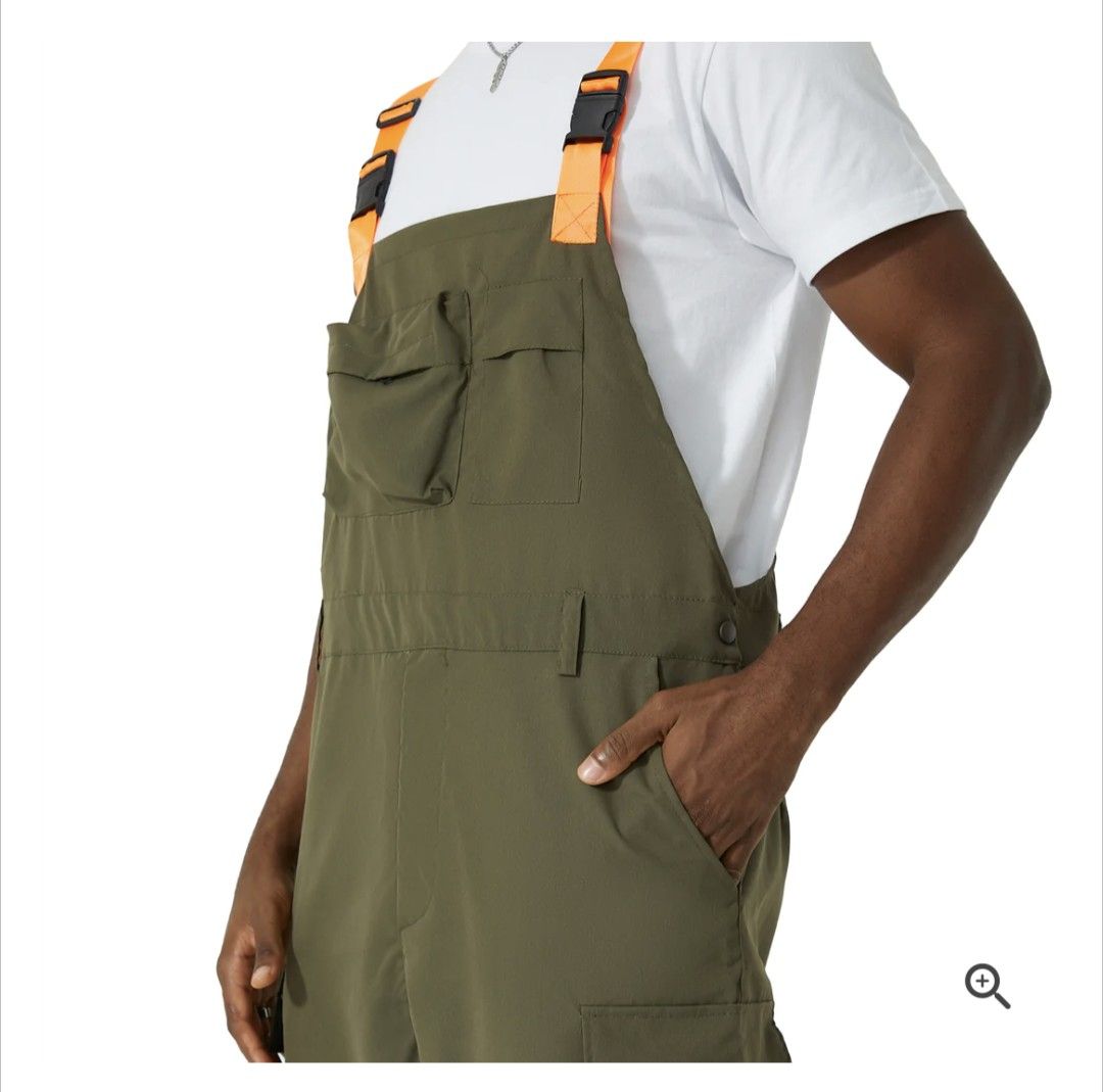 Monster Valley Boyfriend Fit Cargo Overalls, Men's Fashion, Bottoms ...