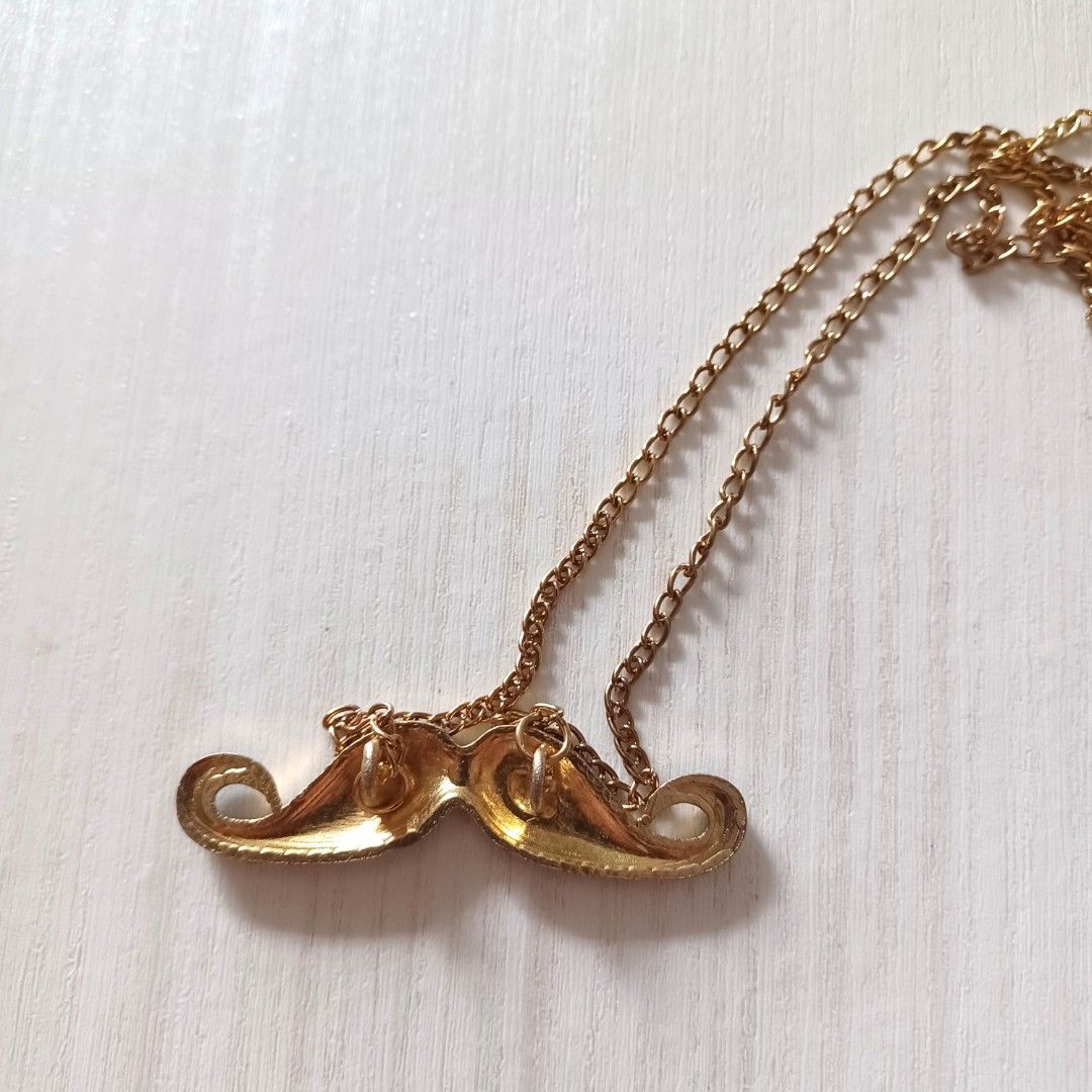 Moustache Necklace, Women's Fashion, Jewelry & Organisers, Necklaces on ...