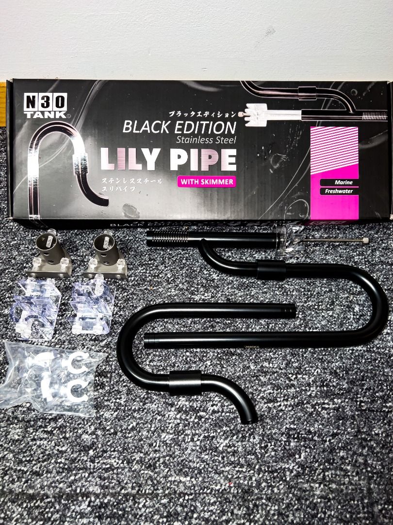 N30 LILY PIPE with Skimmer (BLACK EDITION) Stainless Steel 16/22MM ...